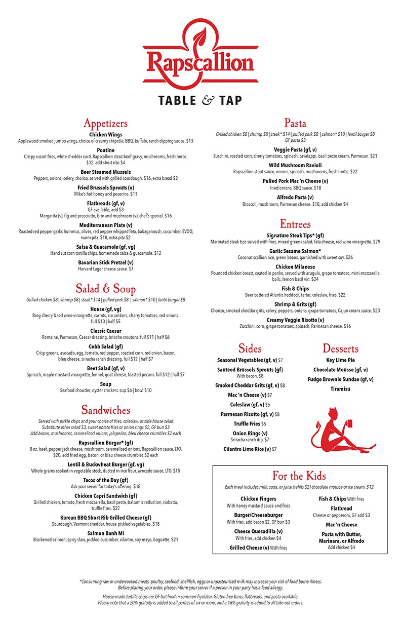 Table & Tap - Acton, MA - Rapscallion