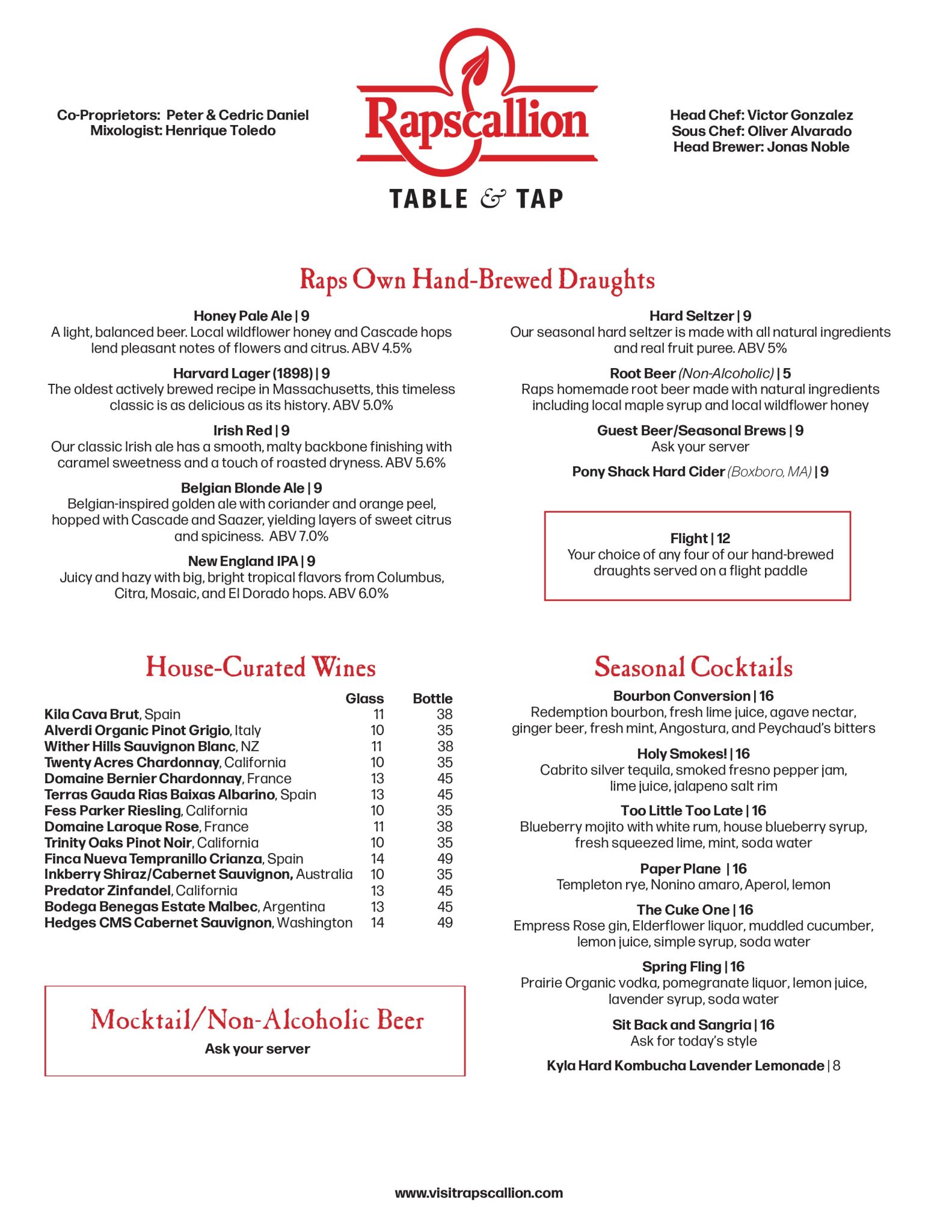 Table & Tap - Acton, MA - Rapscallion