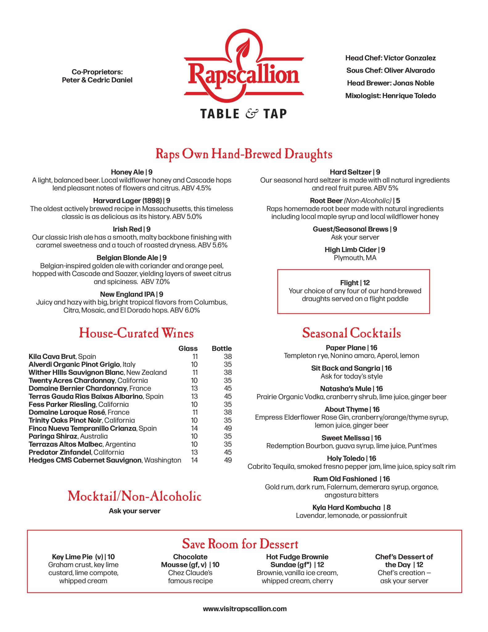 Table & Tap - Acton, MA - Rapscallion
